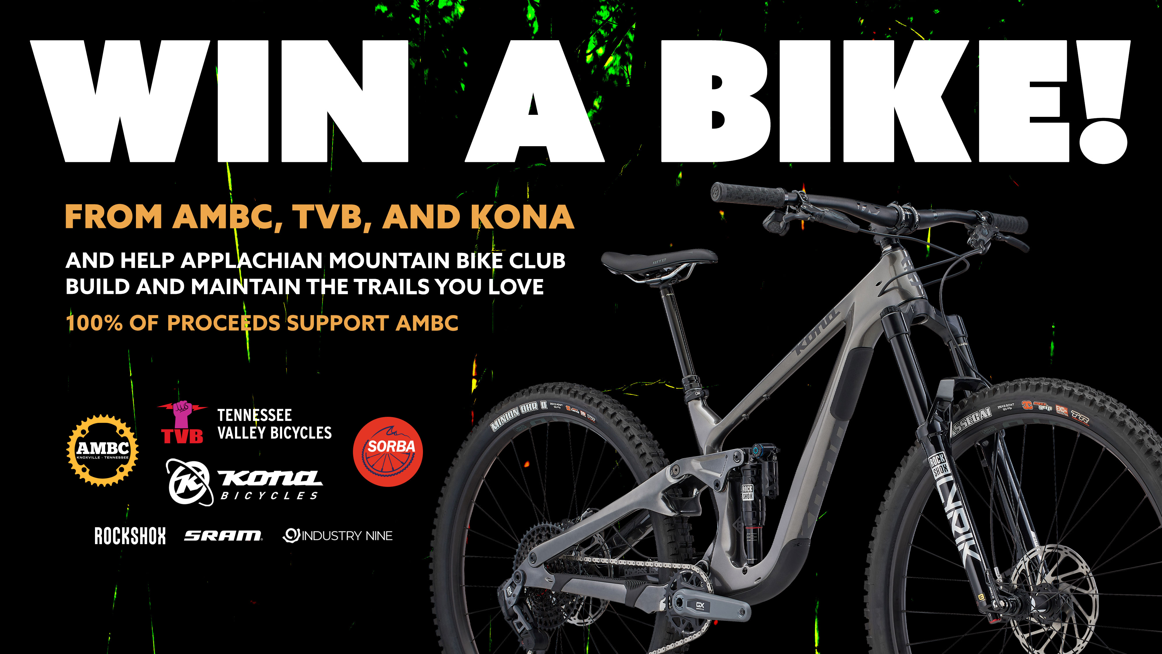 Win a bike from AMBC, TVB, and Kona! - Appalachian Mountain Bike Club